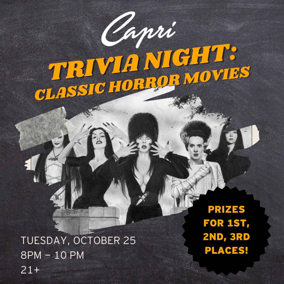 Classic Horror Trivia Night at Capri in El Paso - EPStuff