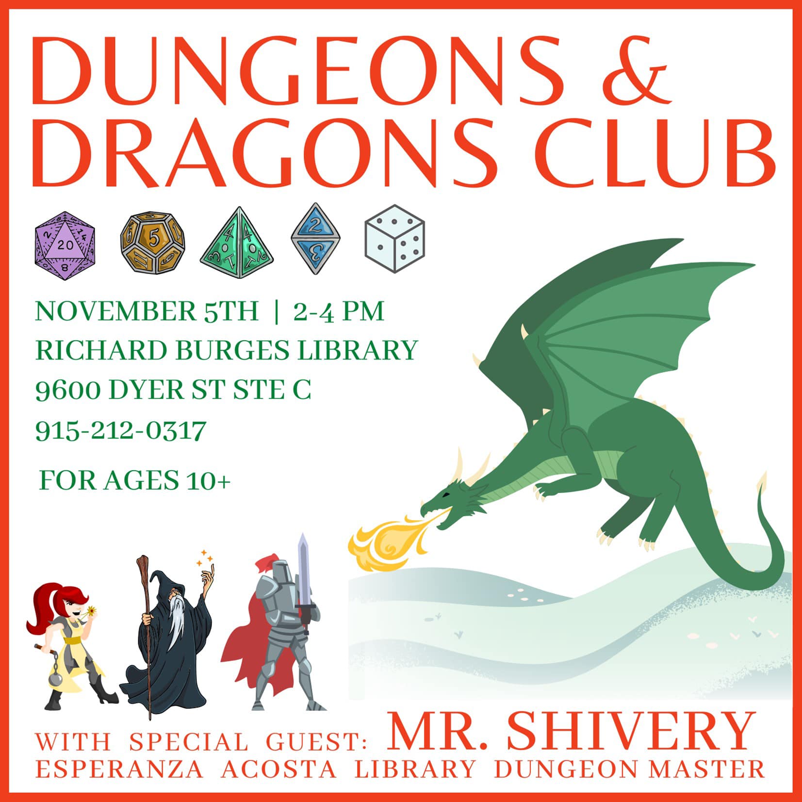 Dungeons and Dragons Club at Richard Burges Library - EPStuff
