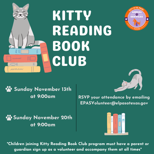 Kitty Reading Book Club! with El Paso Animal Services - EPStuff