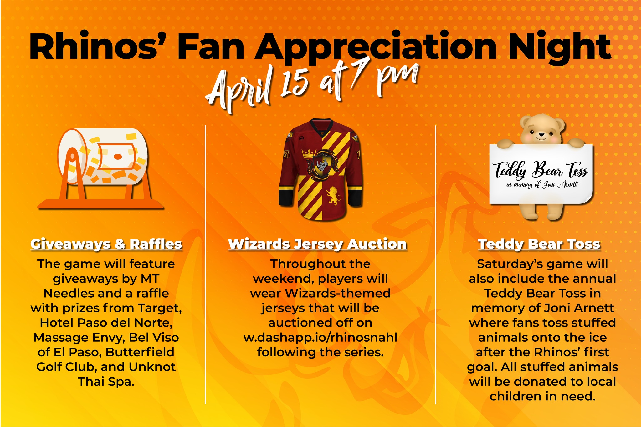 Rhinos' Fan Appreciation Night - EPStuff