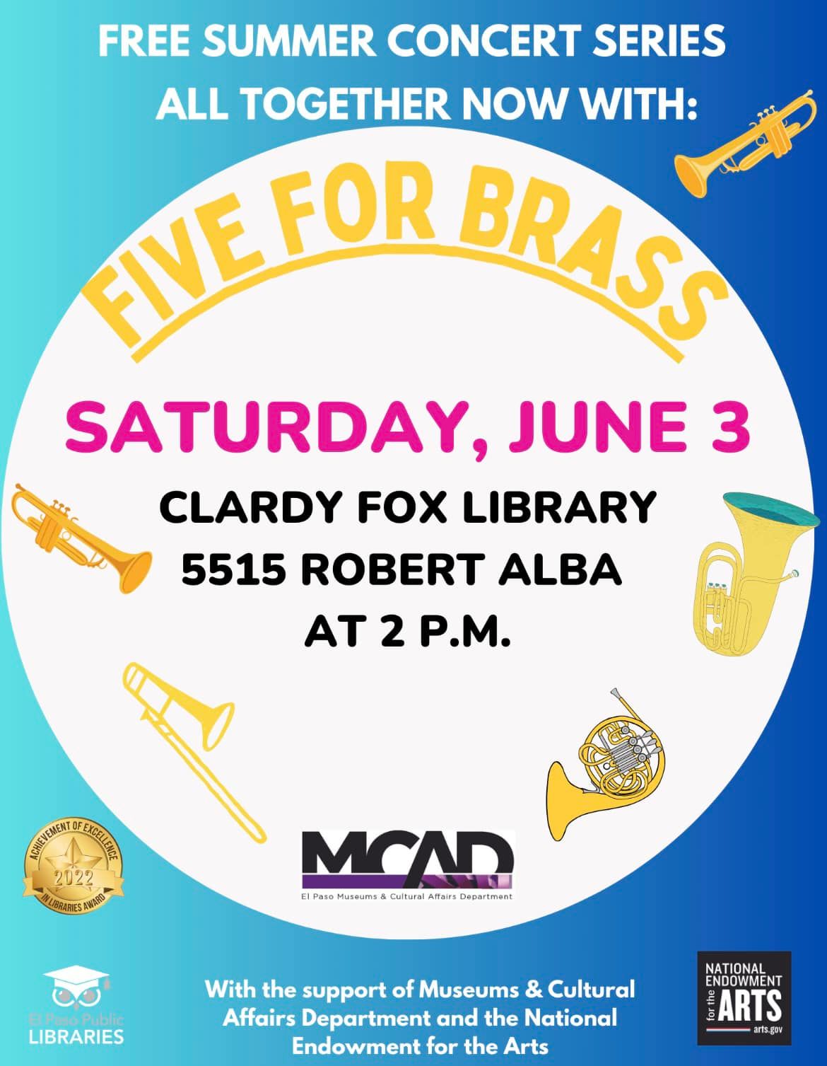 Five For Brass at Clardy Fox Library - EPStuff