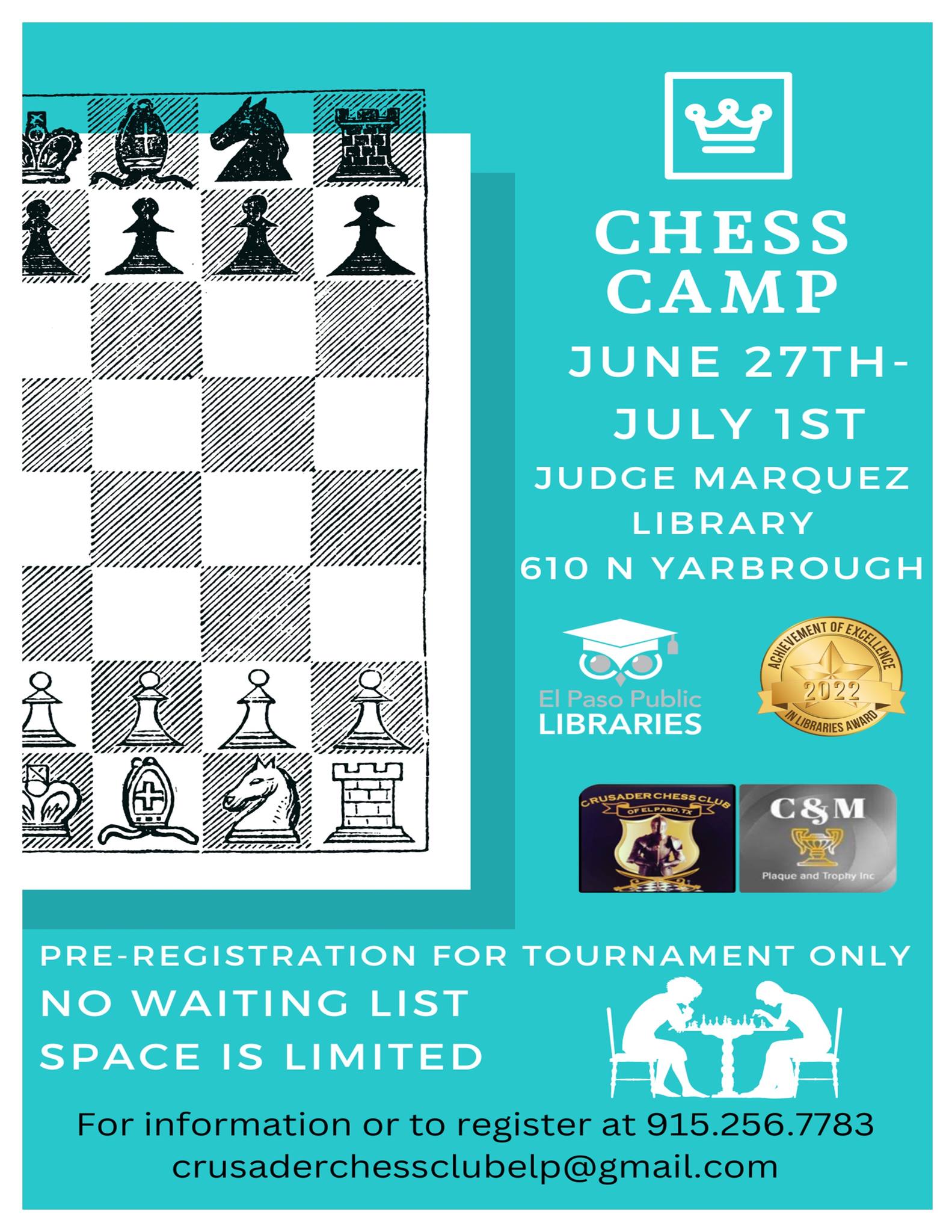 Chess Camp at Judge Marquez Library in El Paso, TX - EPStuff