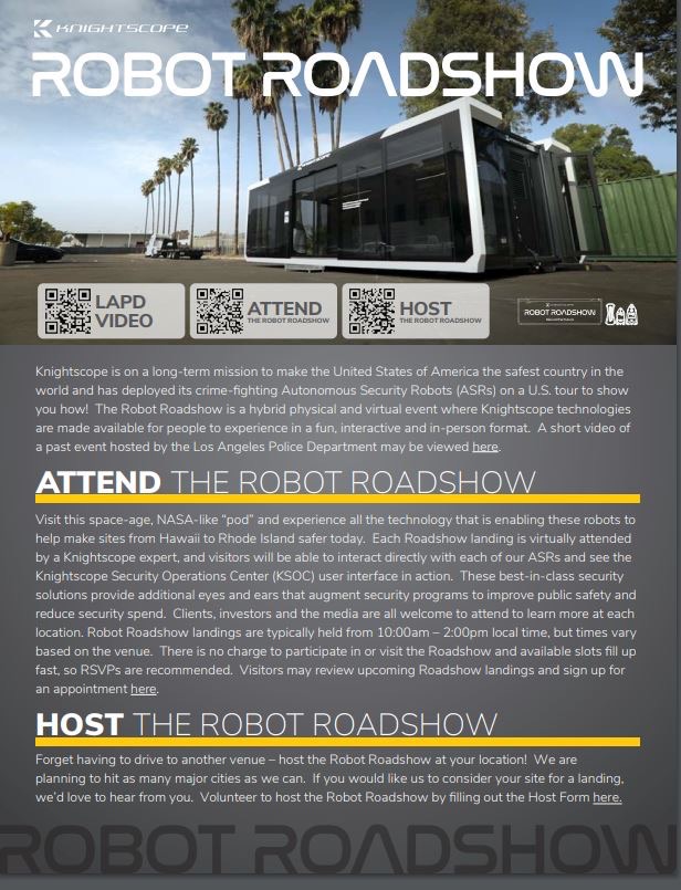 Knightscope’s Robot Roadshow - EPStuff