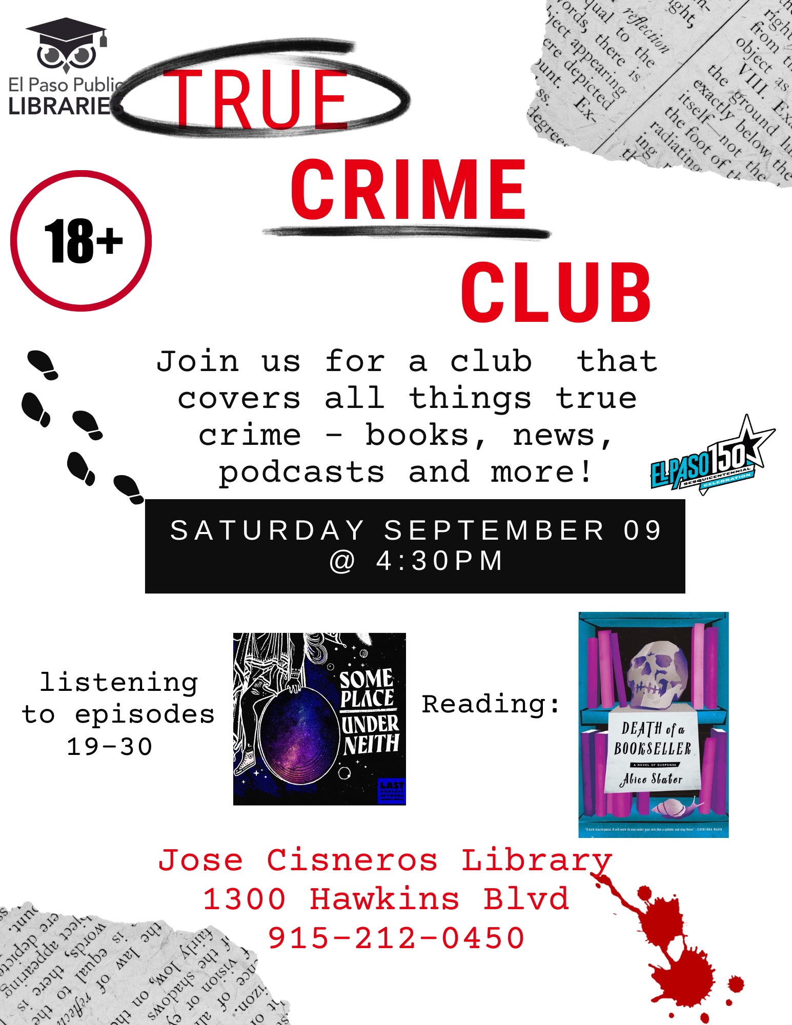 True Crime Club at Jose Cisneros Cielo Vista Library