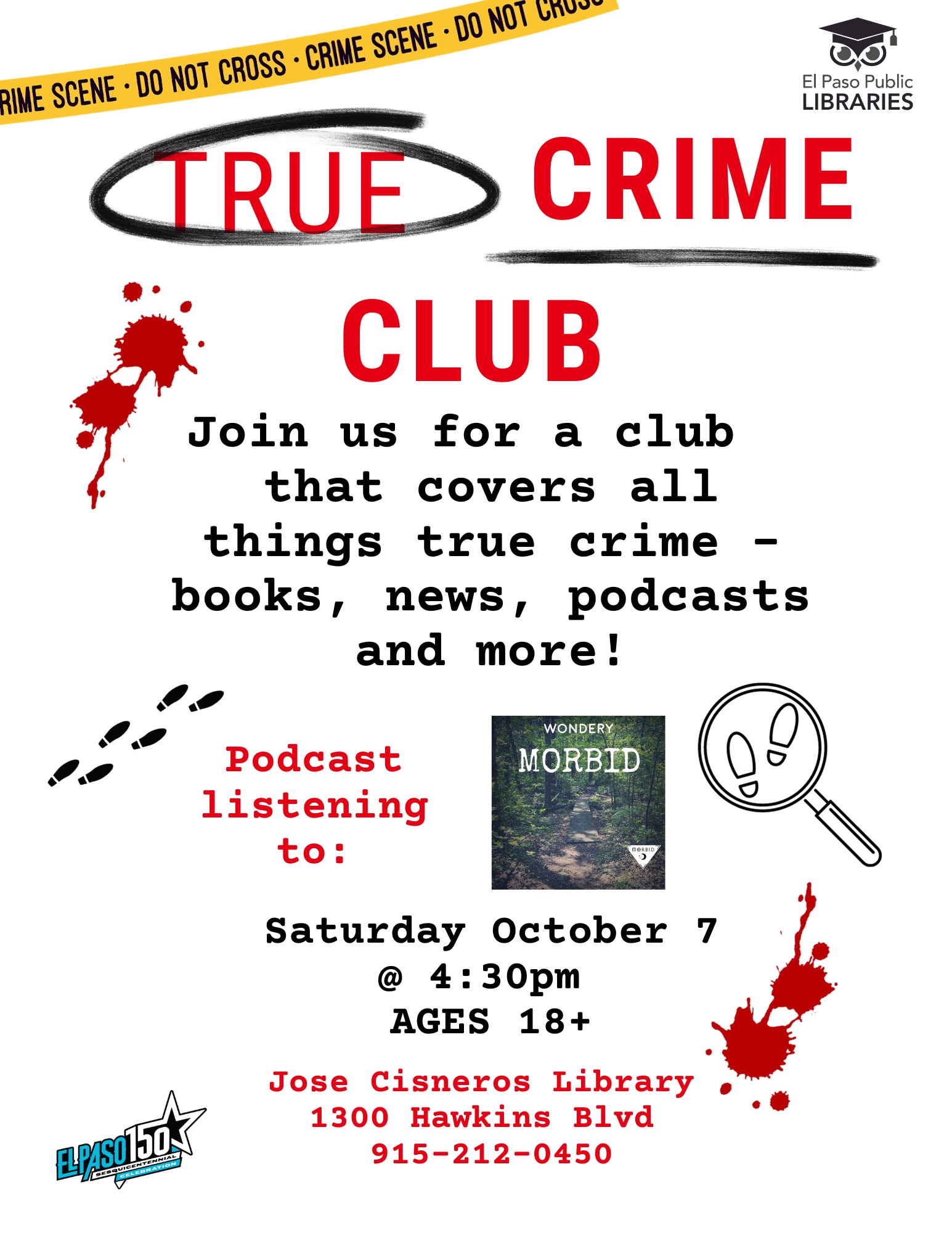 True Crime Club at Jose Cisneros Cielo Vista Library