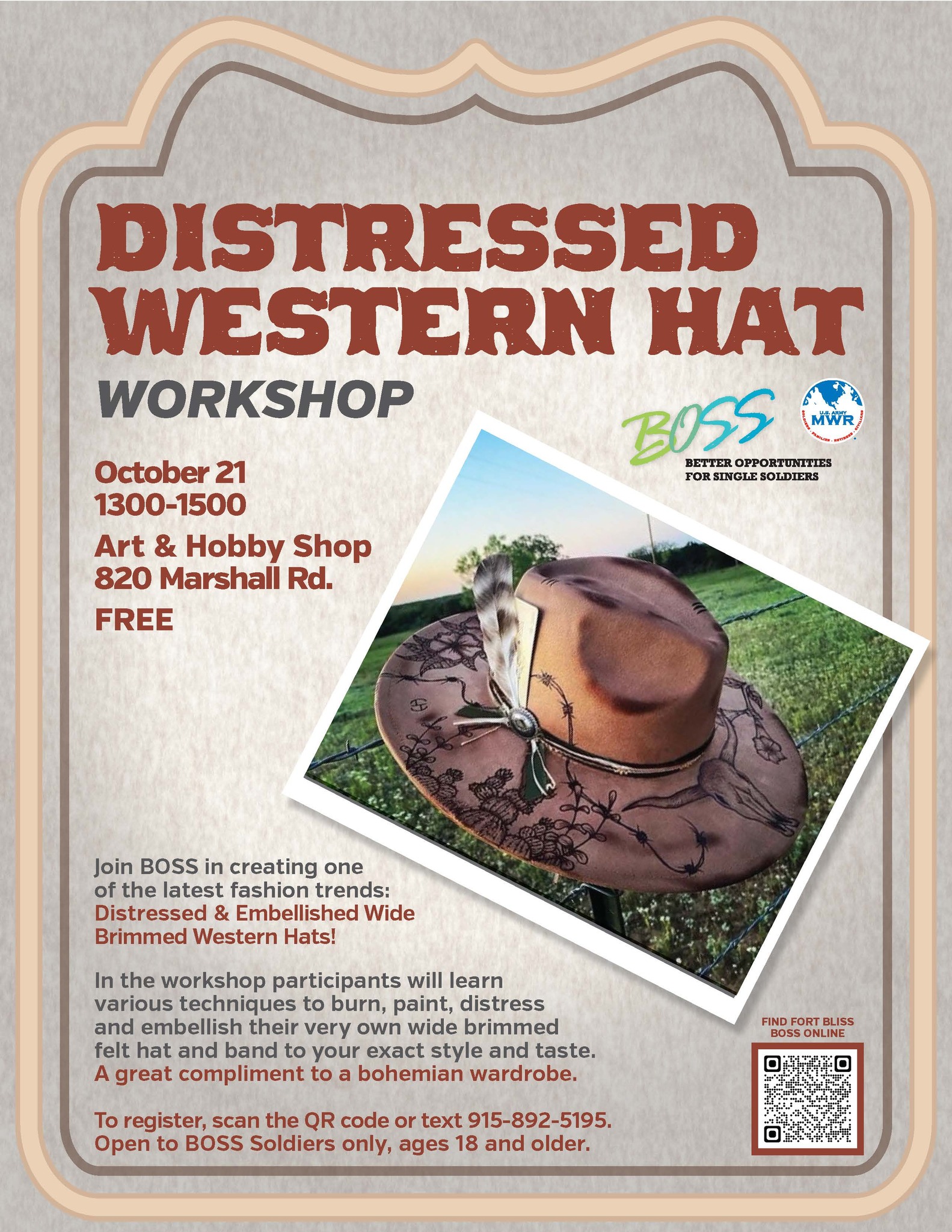 Distressed Western Hat Workshop - EPStuff