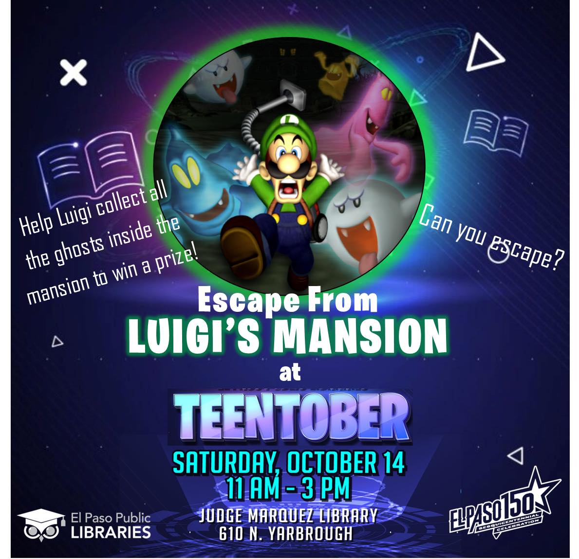 Escape from Luigi's Mansion at Teentober in El Paso, TX - EPStuff