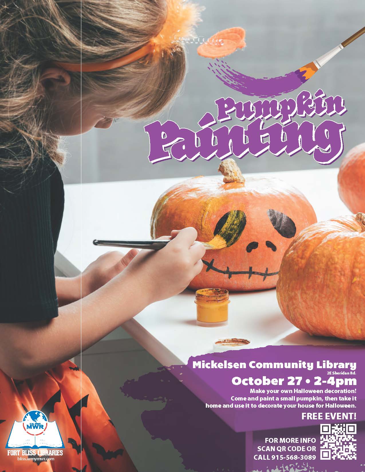 Pumpkin Painting at Mickelsen Community Library - EPStuff