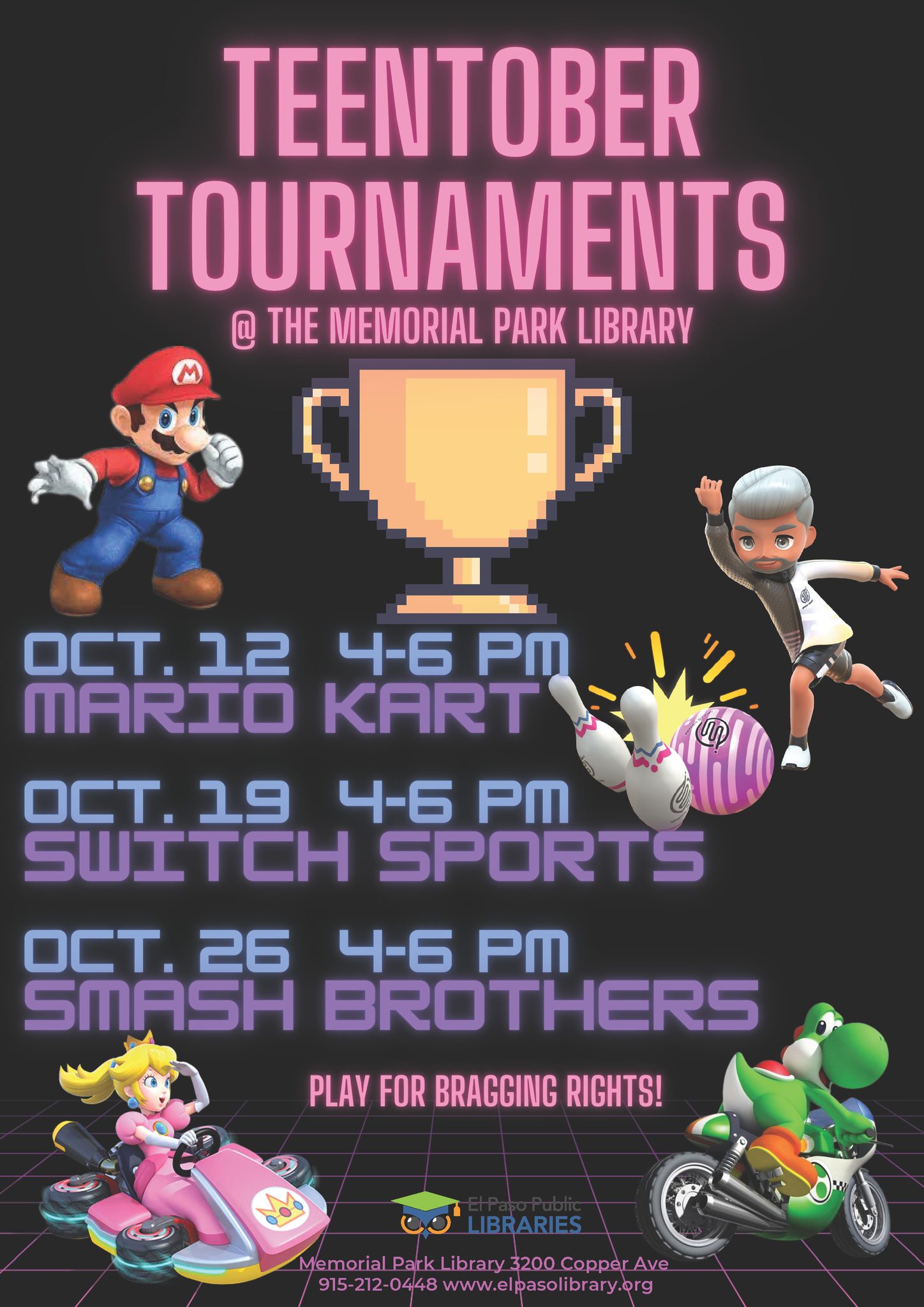 Teentorber Tournaments at Memorial Park Library - EPStuff