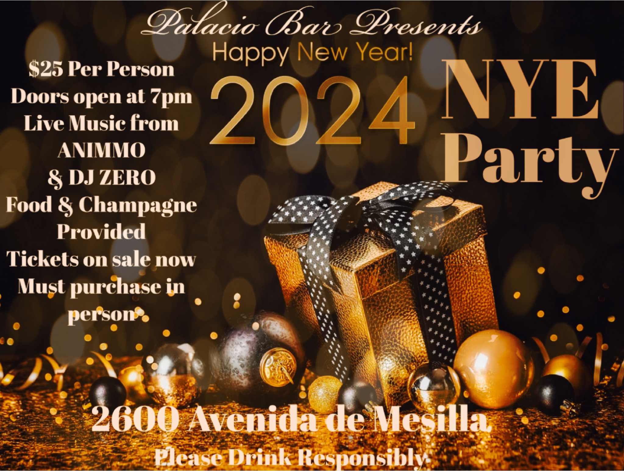 NYE 2024 at Palacio Bar - EPStuff
