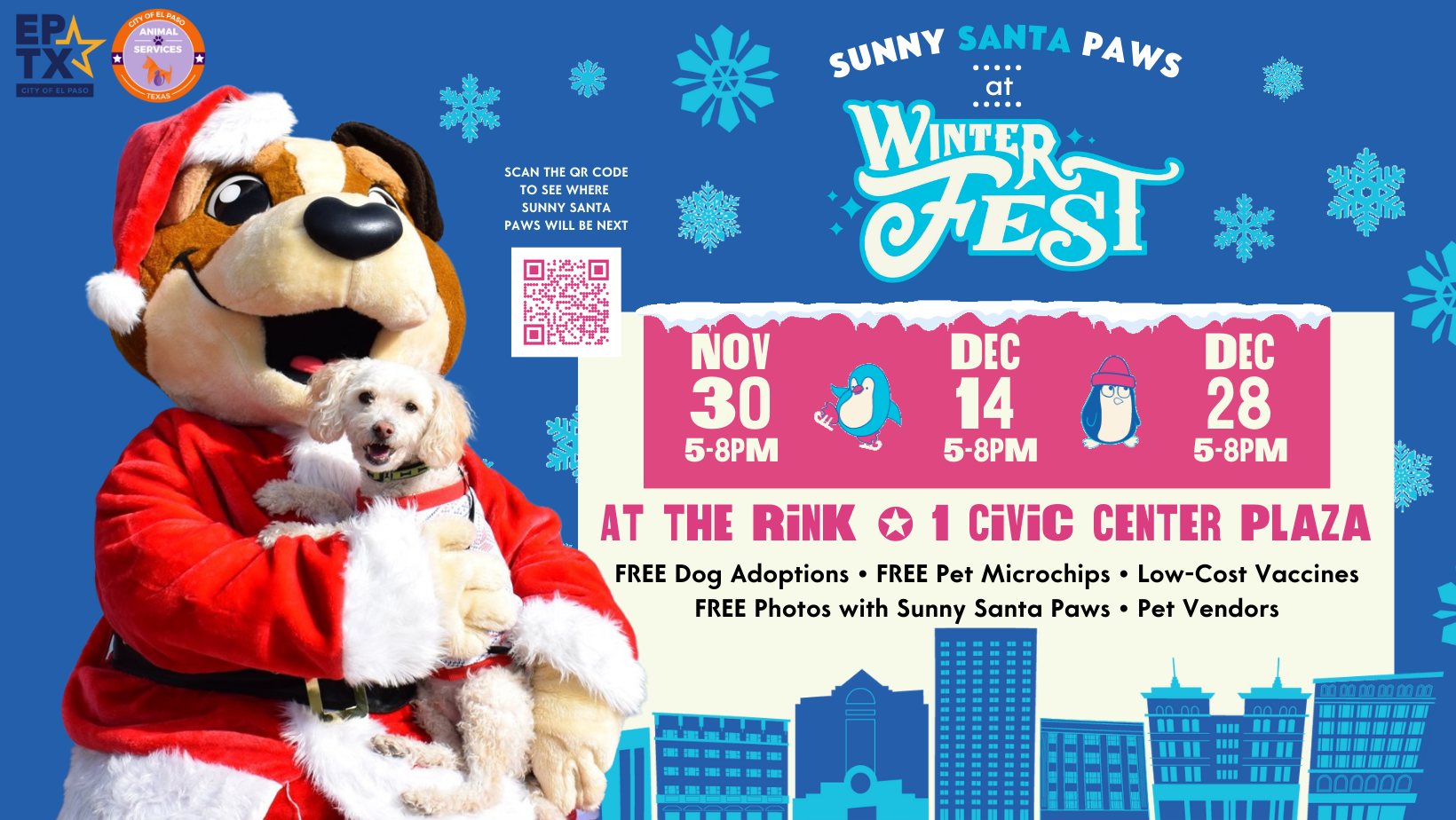 WinterFest: Sunny Santa Paws at Abraham Chavez Theatre - EPStuff