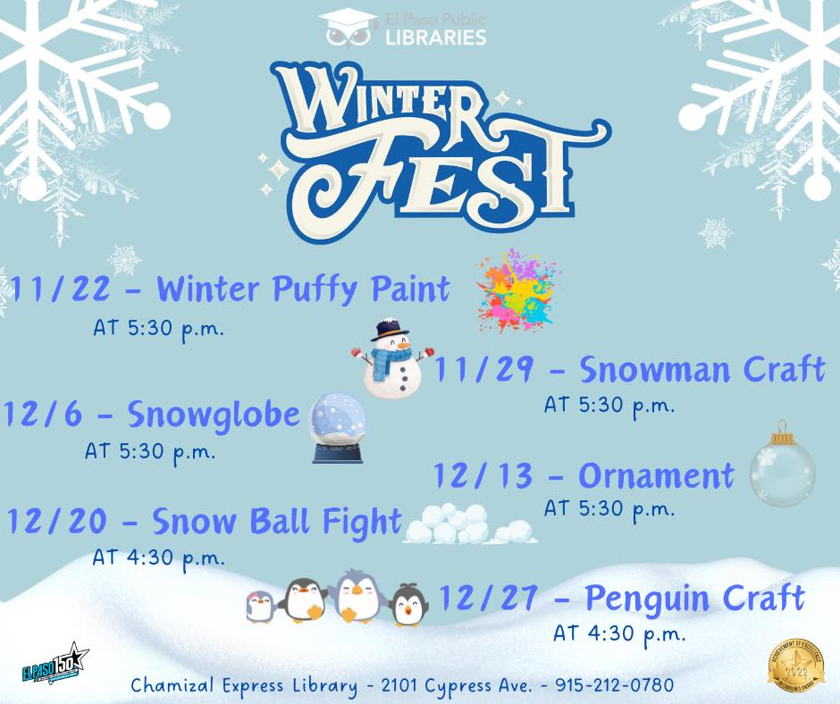 Winterfest Crafts at Chamizal Express Library - EPStuff