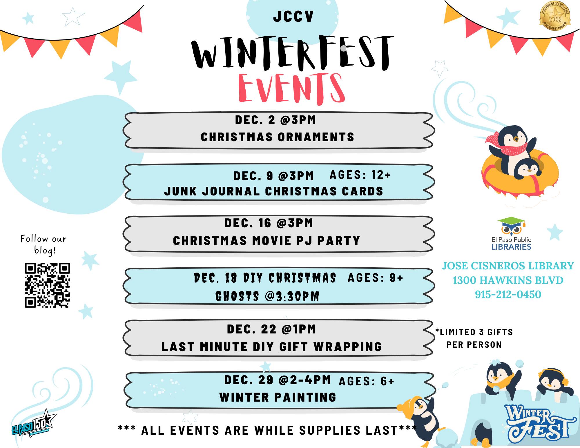Winterfest Events at Jose Cisneros Cielo Vista Library