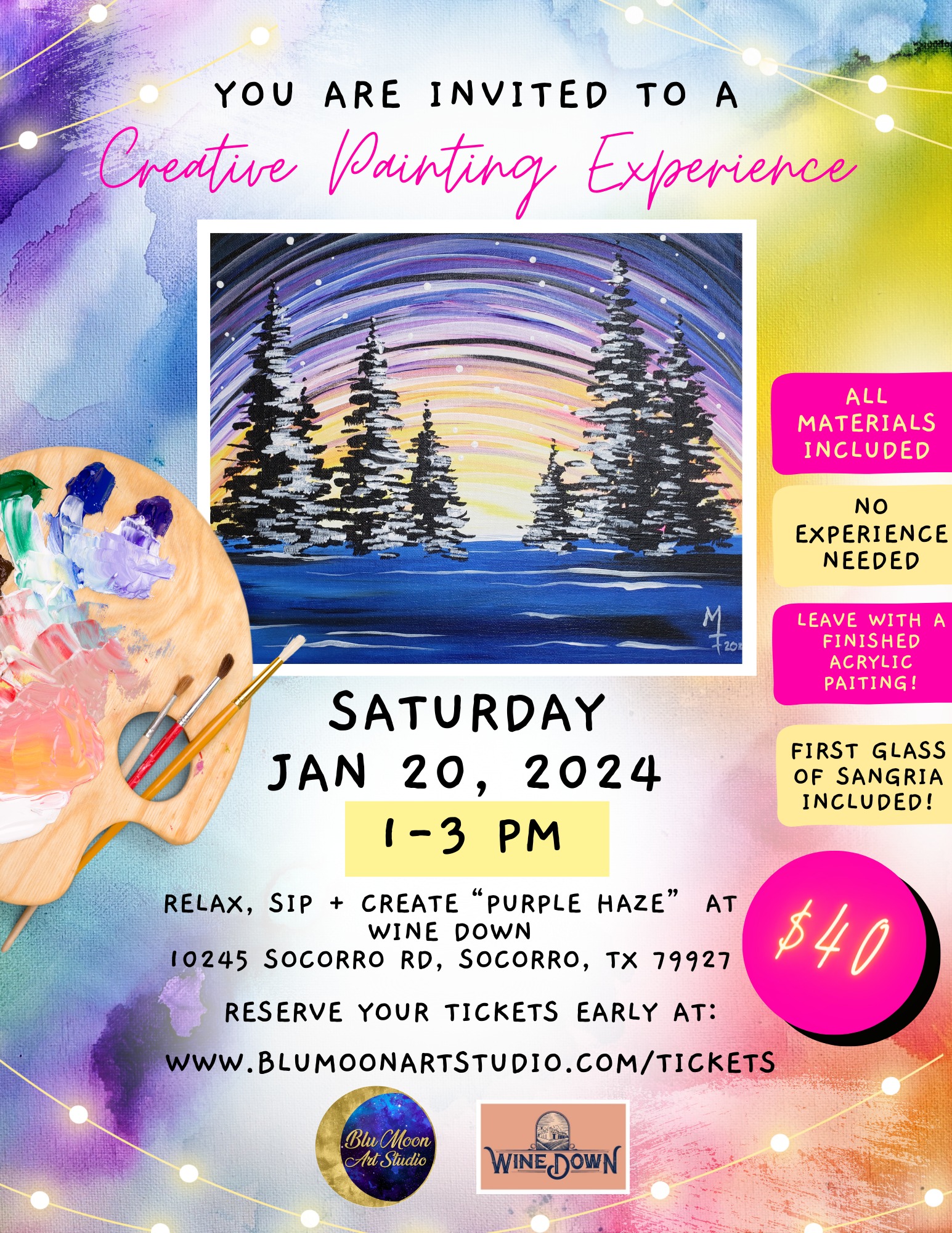 Purple Haze Painting Experience - EPStuff