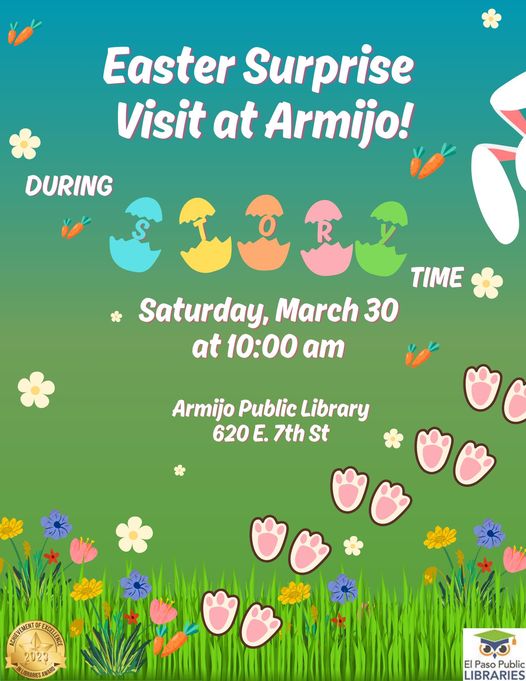 Easter Surprise Visit at Armijo Library - EPStuff