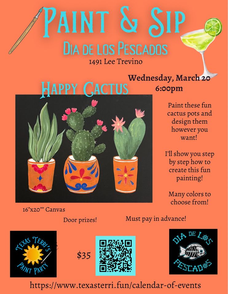 Paint & Sip: Happy Cactus - EPStuff