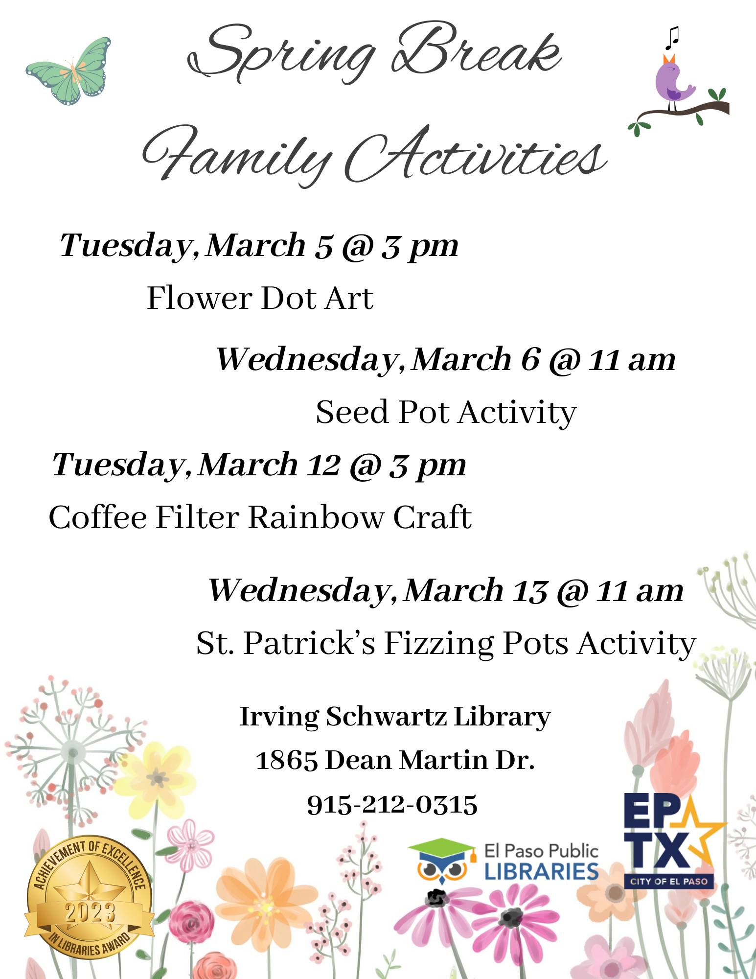Spring Break Family Activities - EPStuff