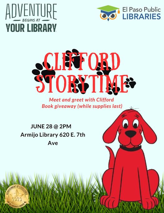 Clifford Storytime at Armijo Library - EPStuff