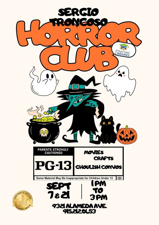 Horror Club at Sergio Troncoso Library - EPStuff