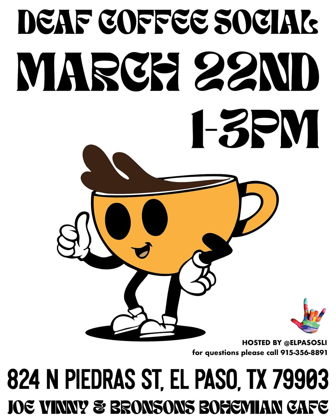 Deaf Coffee Social at Joe Vinny & Bronsons Cafe - EPStuff