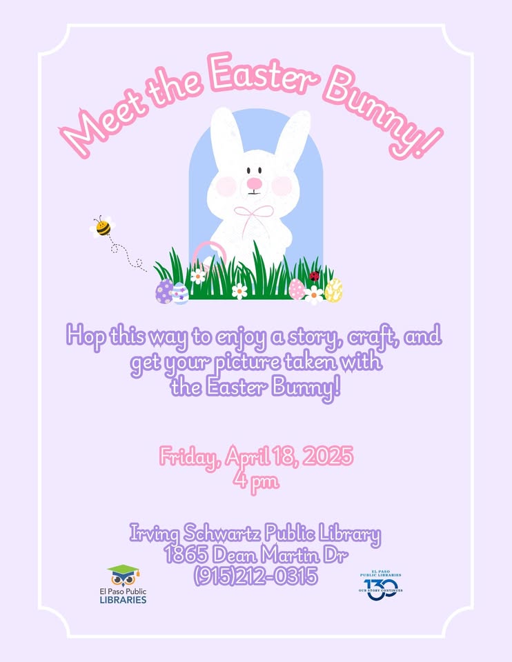 Meet the Easter Bunny at Irving Schwartz Library - EPStuff
