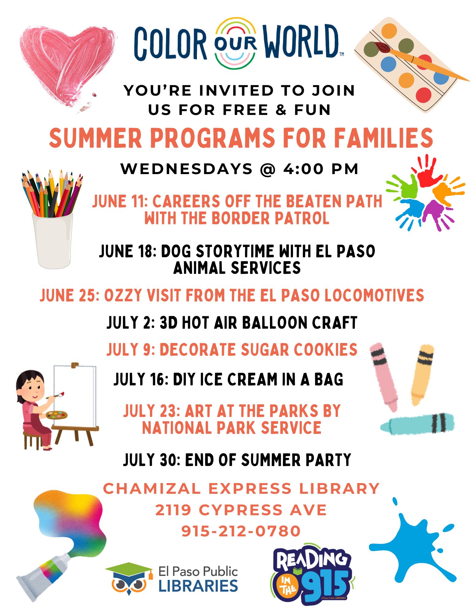 Summer Programs for Families at Chamizal Express Library - EPStuff